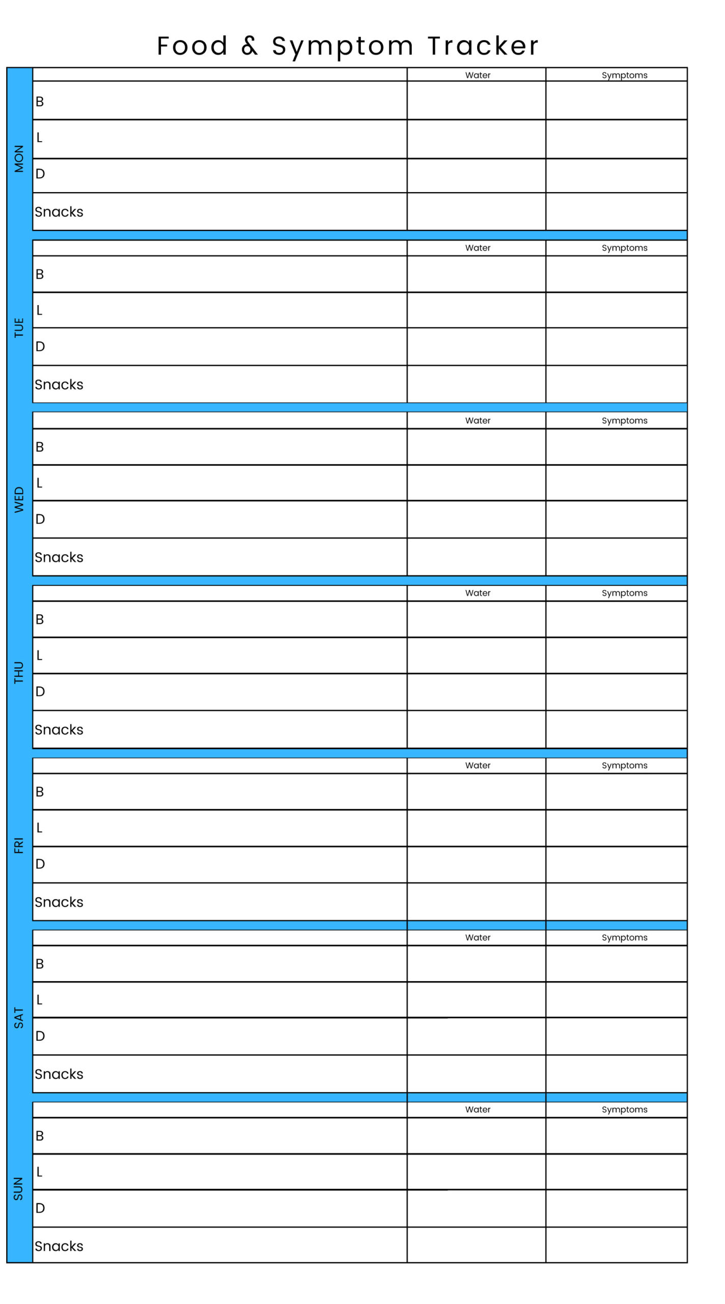 Food & Symptom Tracker - Pelvic Health Support